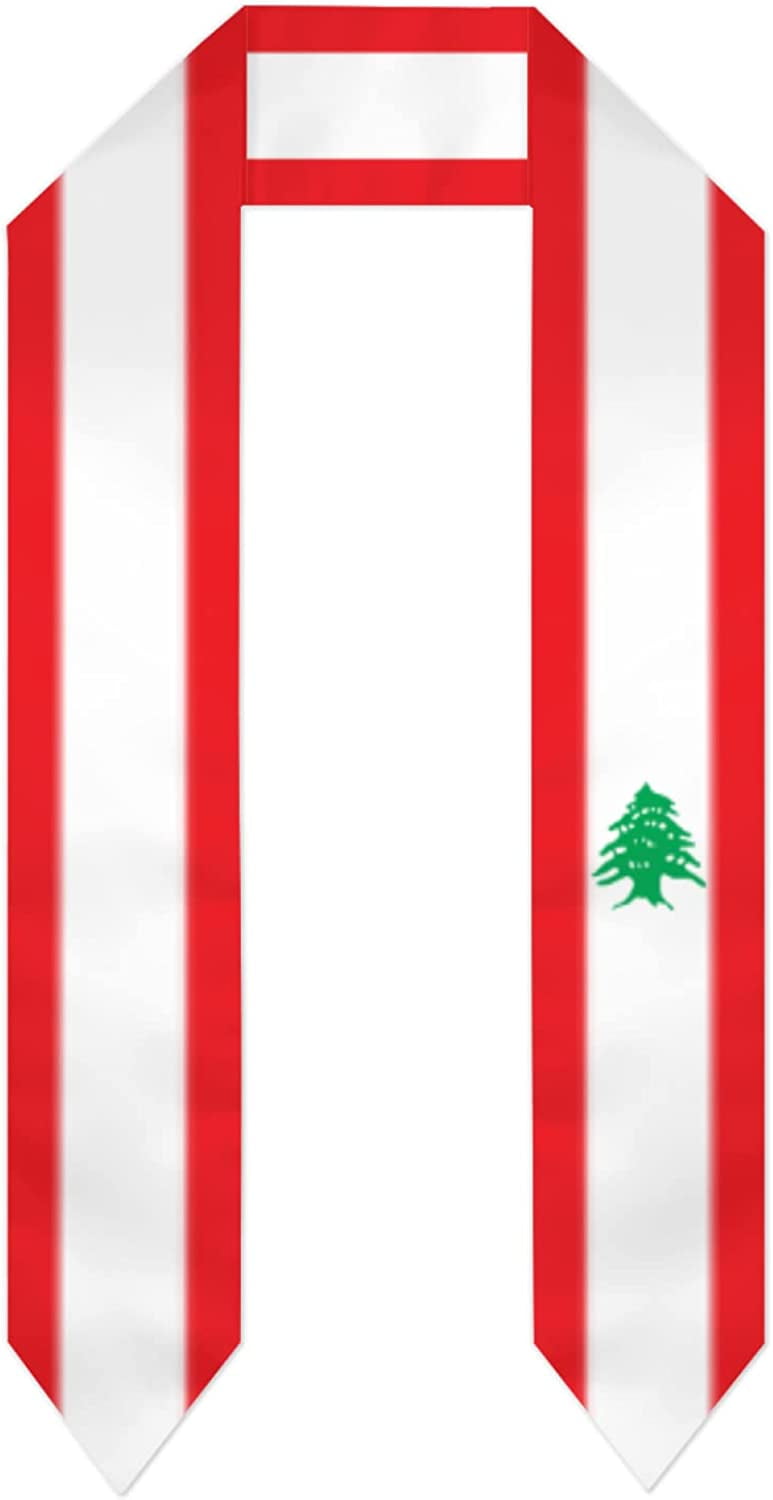 DABOYOZHZH Lebanon Flag Graduation Shawl Sash Stole Wraps Scraf For ...