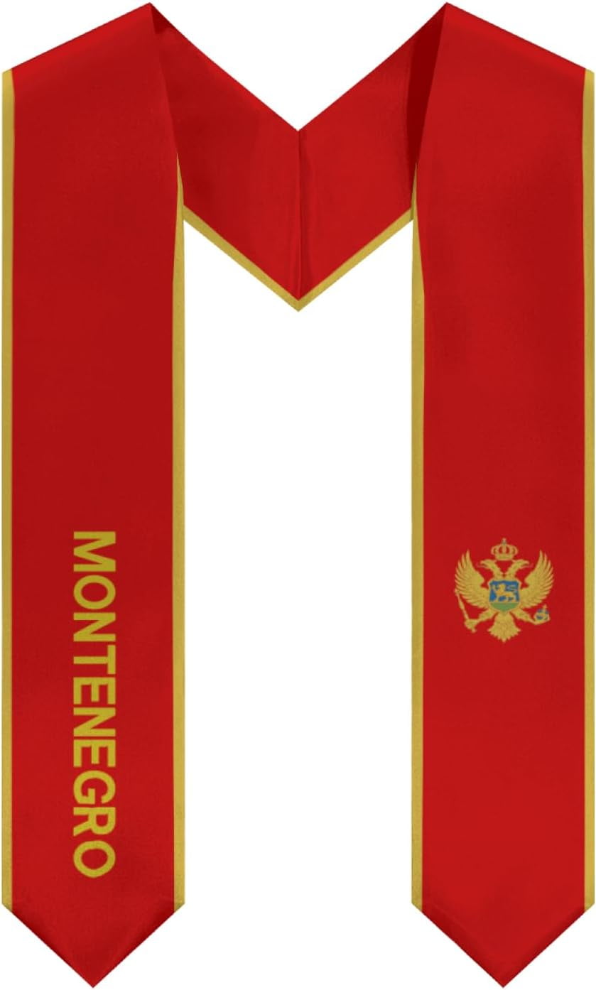 DABOYOZHZH Montenegro Cool Graduation Stole Shawl Sash Honor For Study ...