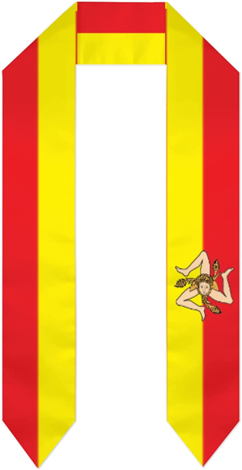 DABOYOZHZH Sicily Island Flag Graduation Shawl Sash Stole Wraps Scraf ...