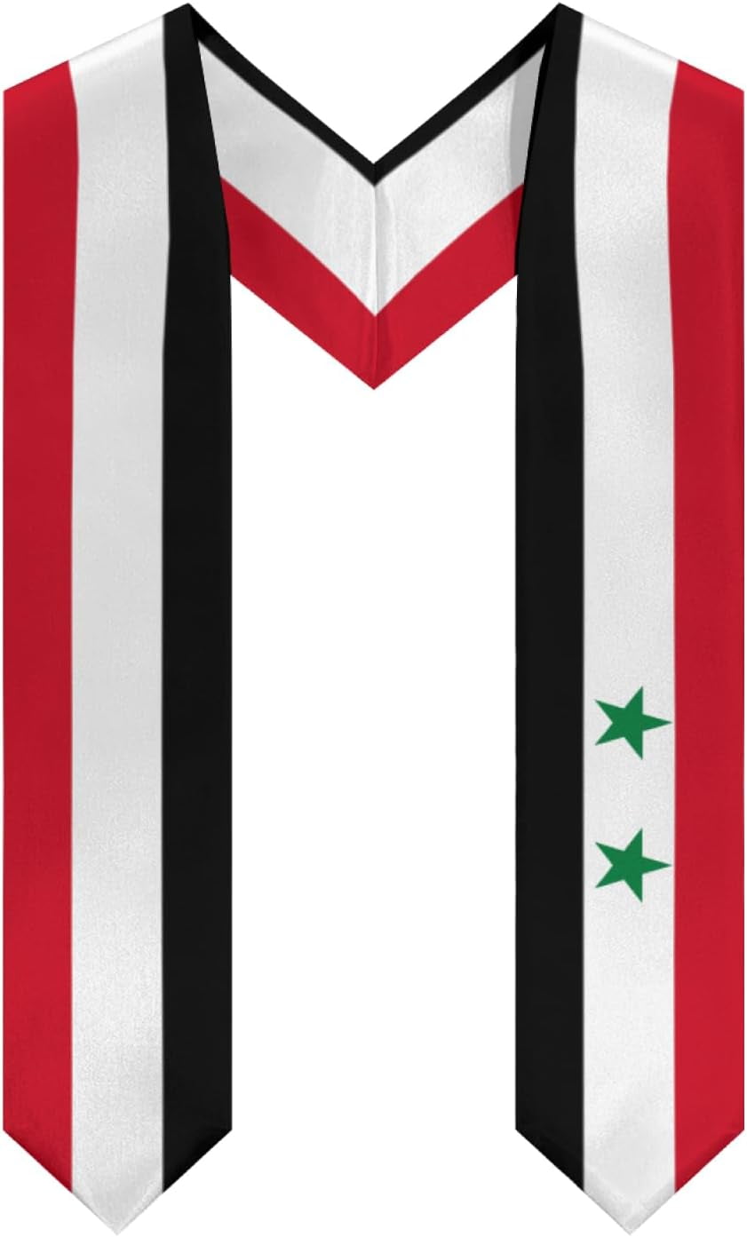DABOYOZHZH Syria Flag Graduation Stole Shawl Sash Honor For Study ...