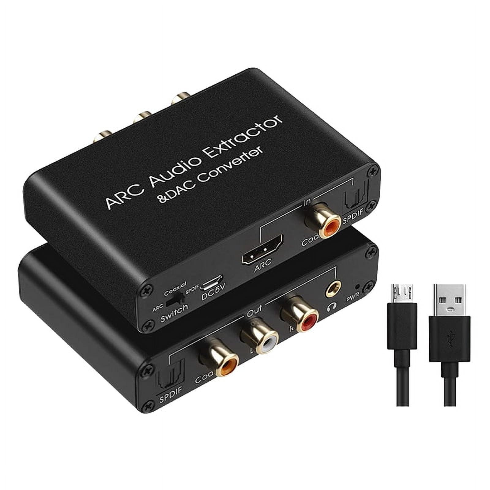 Audio Converter ARC Audio Extractor -Compatible Optical SPDIF Coaxial ...