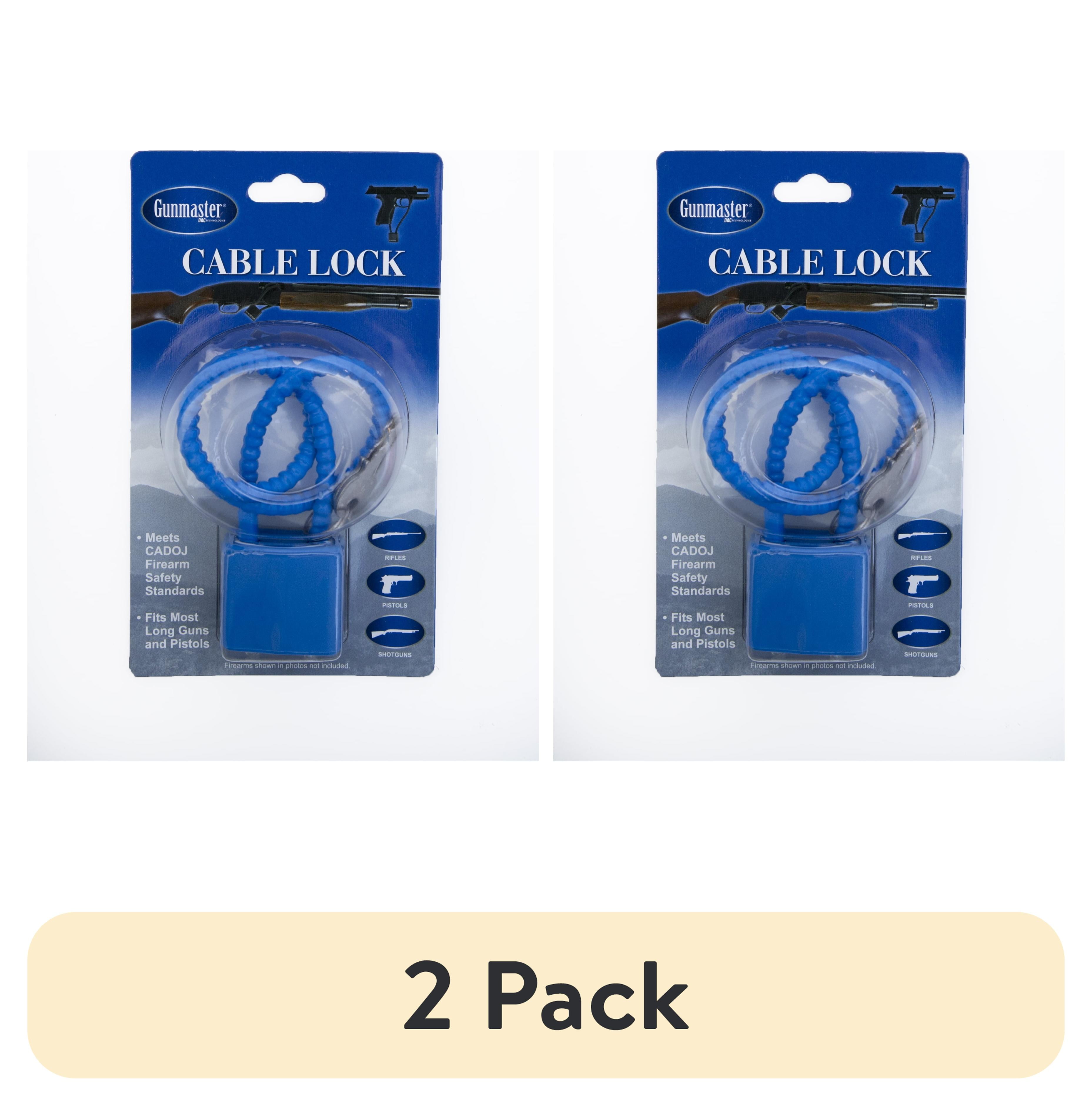 (2 pack) DAC Gunmaster 15" Coated Gun Cable Lock, Fits Most Pistols ...