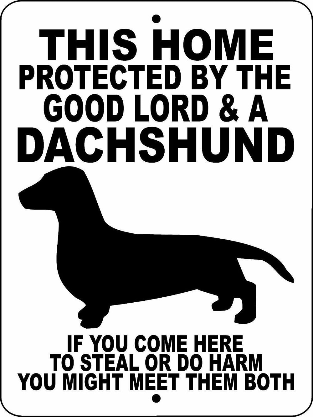 DACHSHUND DOG SIGN 9 x 12 - Walmart.com