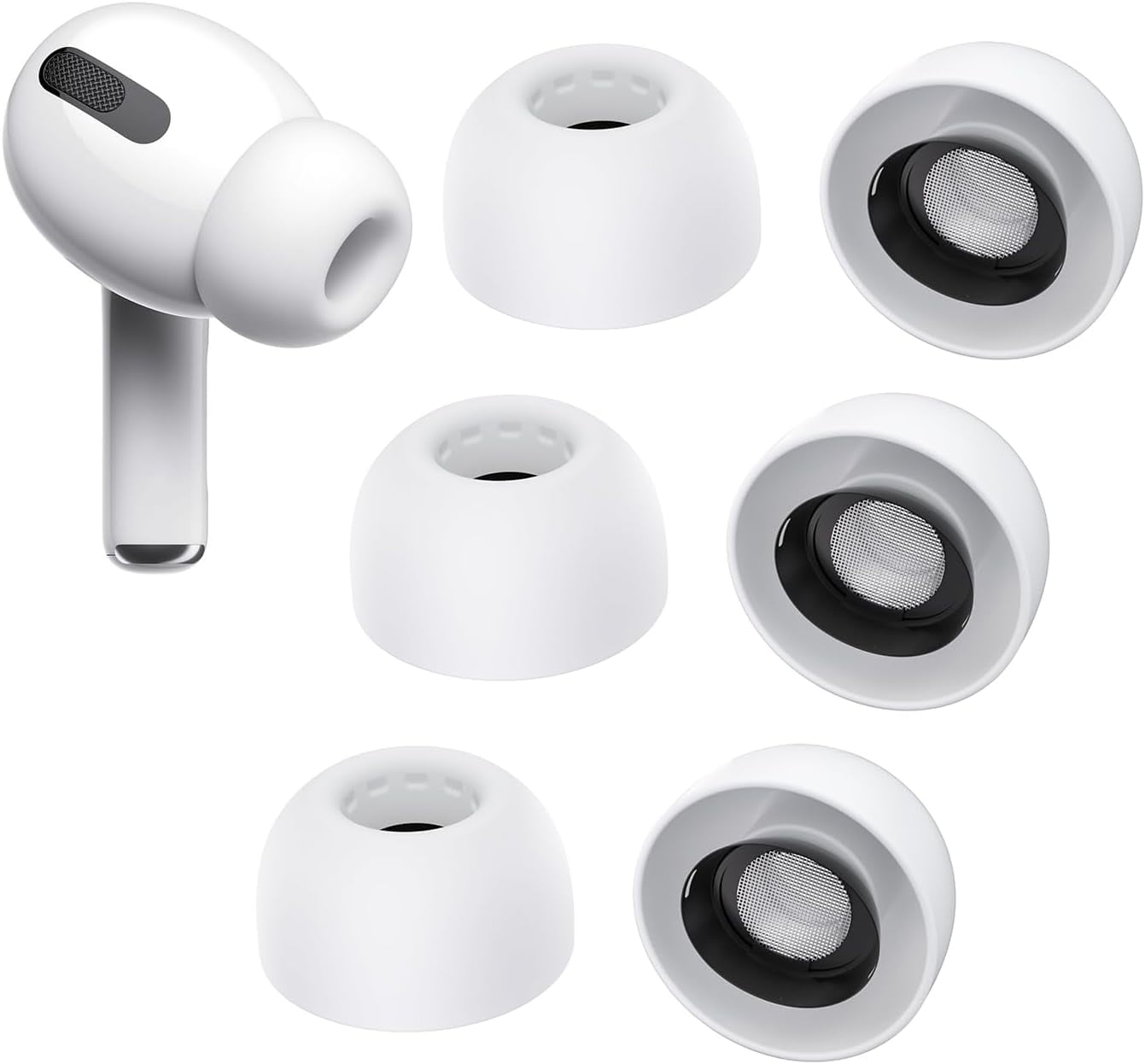 DACKAA-[3 Pairs-L] TRI Replacement Ear Tips for AirPods Pro & AirPods ...
