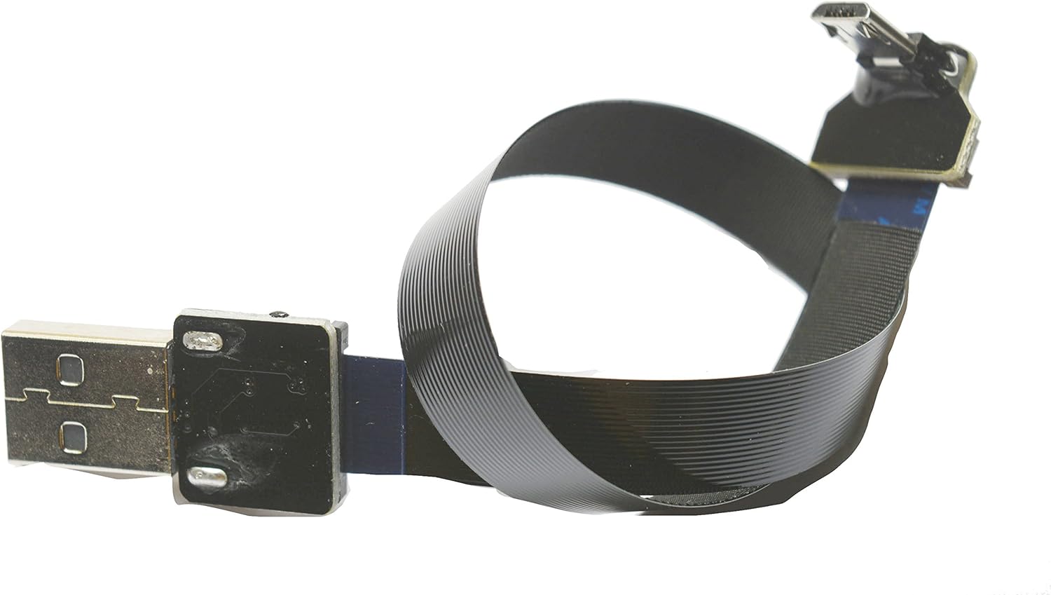 DACKAA-Black FFC Micro USB FPV Flat Slim Thin Ribbon FPC Cable Micro ...