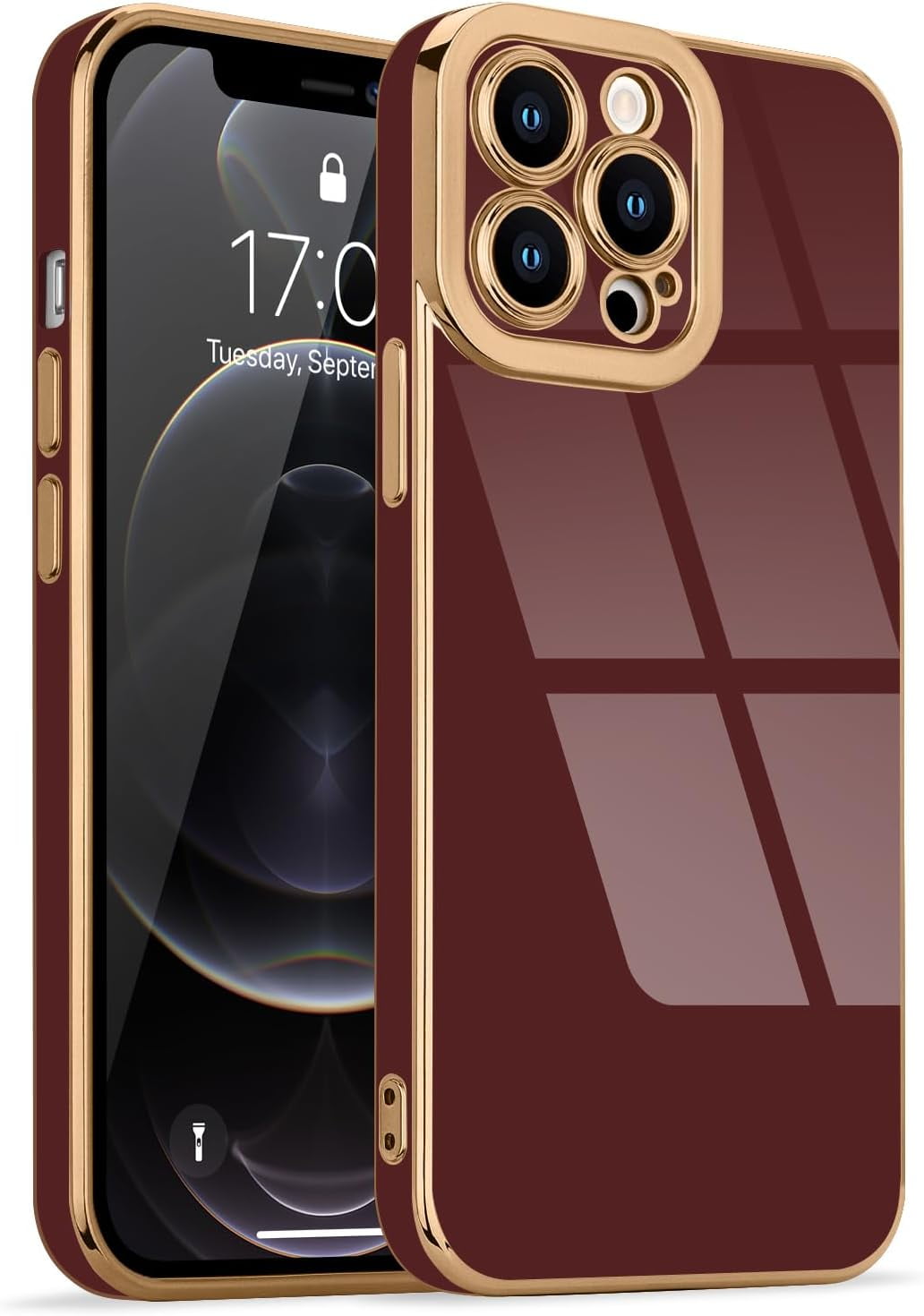 DACKAA-Designed for iPhone 12 Pro Case Cute, Luxury Plating for Women ...