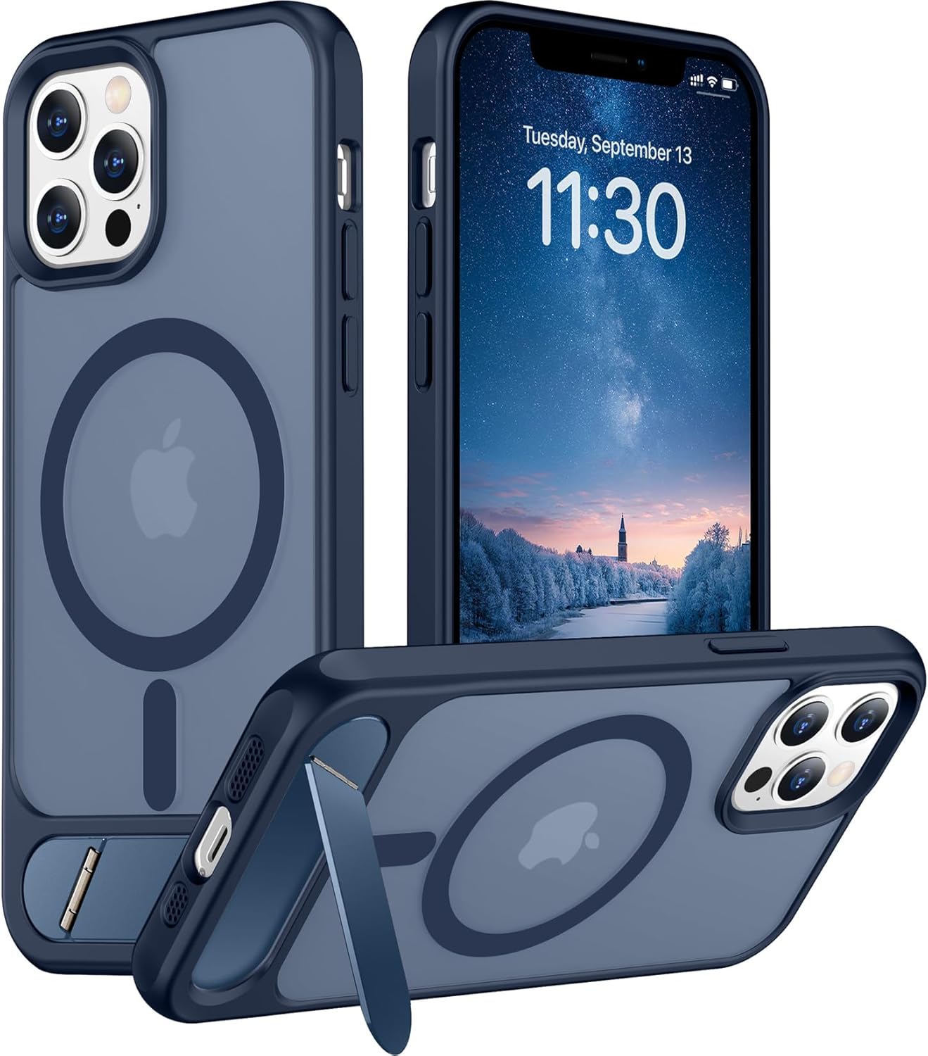 DACKAA-Magnetic Compatible with iPhone 12 Case & iPhone 12 Pro Case ...