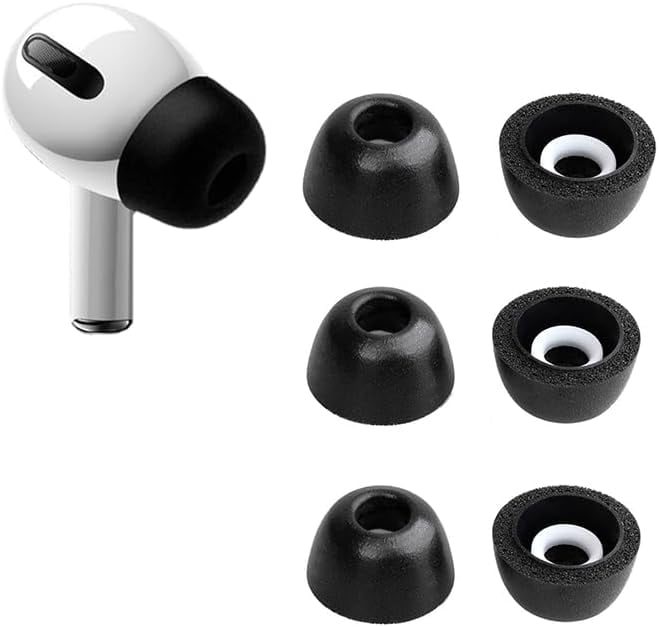 DACKAA-[S-3 Pairs] KBEAR Memory Foam Replacement Ear Tips for AirPods ...