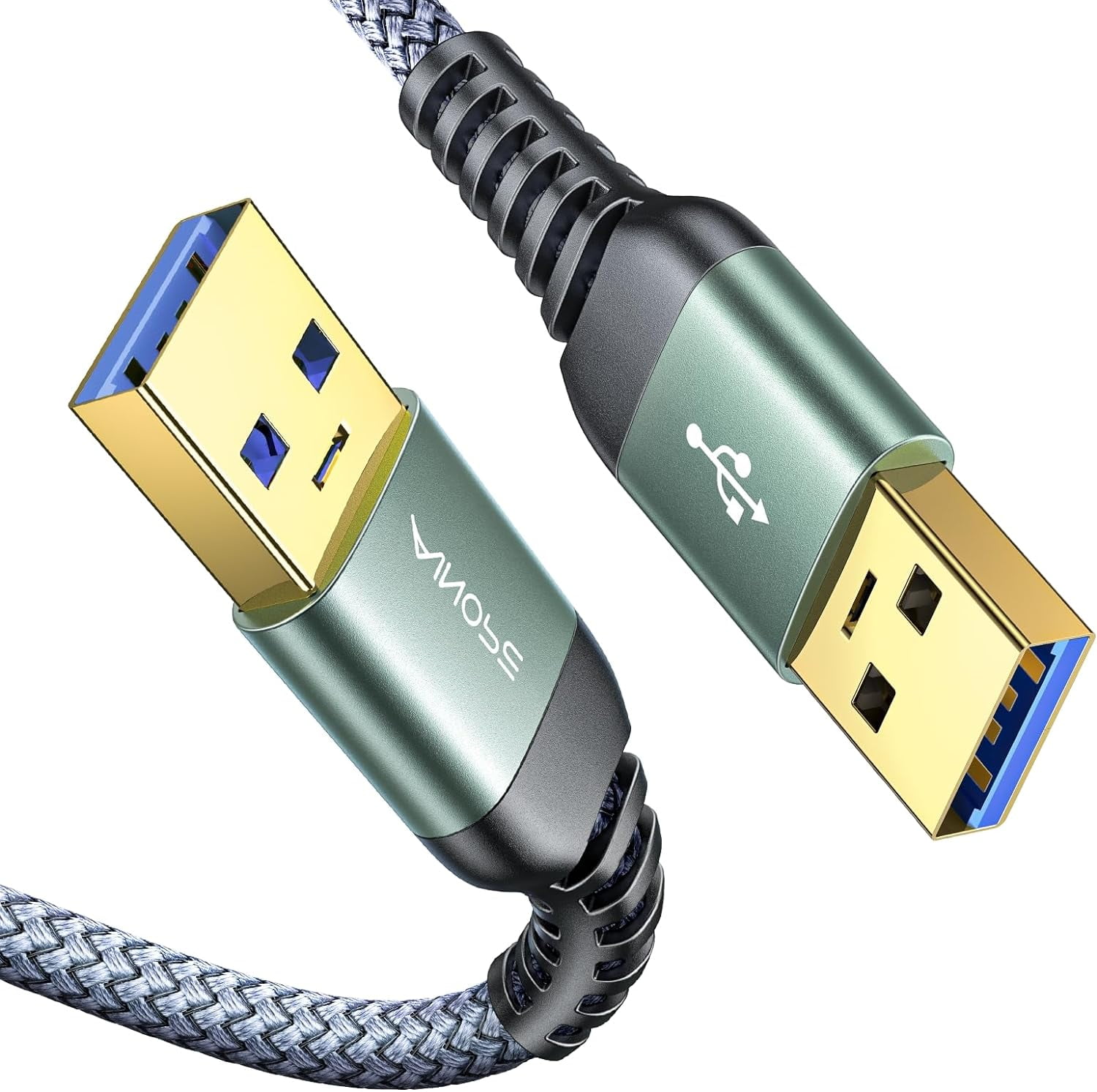 DACKAA-USB to USB Cable, USB 3.0 A to A Male to Male Cable [Never ...