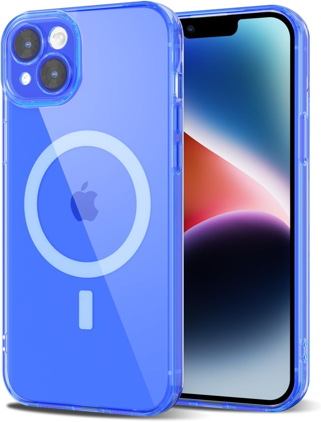 DACKAA-for iPhone 14 Plus Case Clear Compatible with Magsafe Silicone, Bright Transparent Thin ...