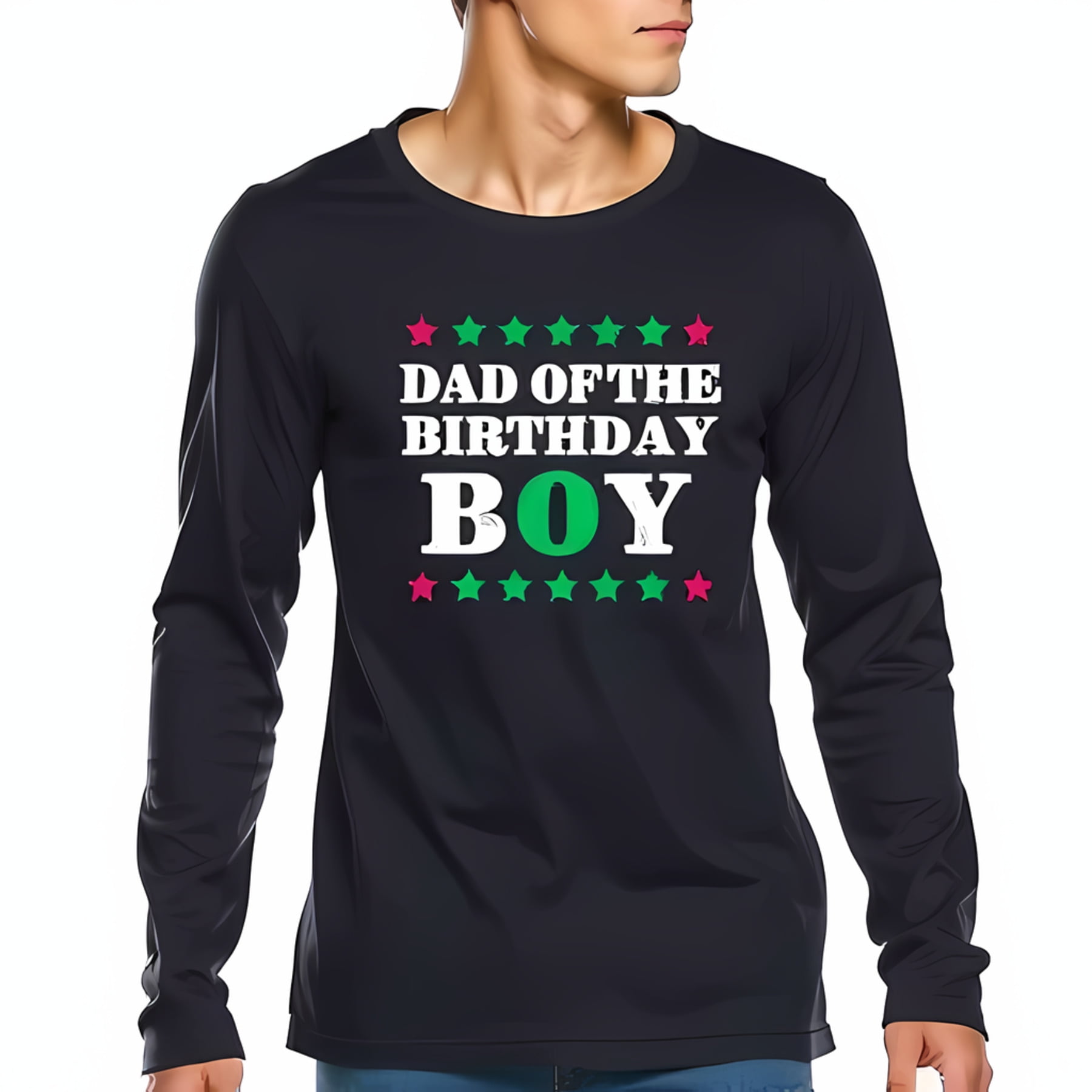 DAD OF THE BIRTHDAY BOY Long Sleeve T-Shirt - Fun & Festive Graphic Tee ...