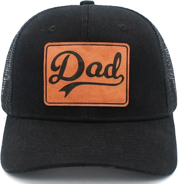 DAD Leather Patch Baseball Cap Gifts from Daughter Son Trucker Hat for ...