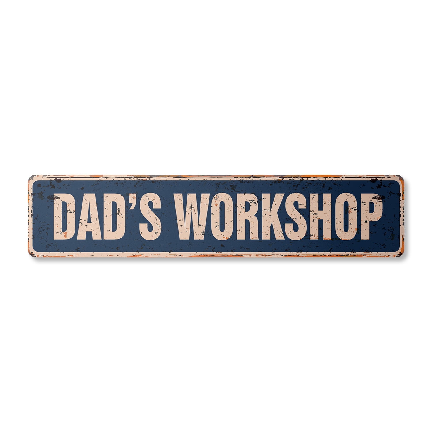 DAD'S WORKSHOP Vintage Plastic Street Sign dad dads wood shop garage ...