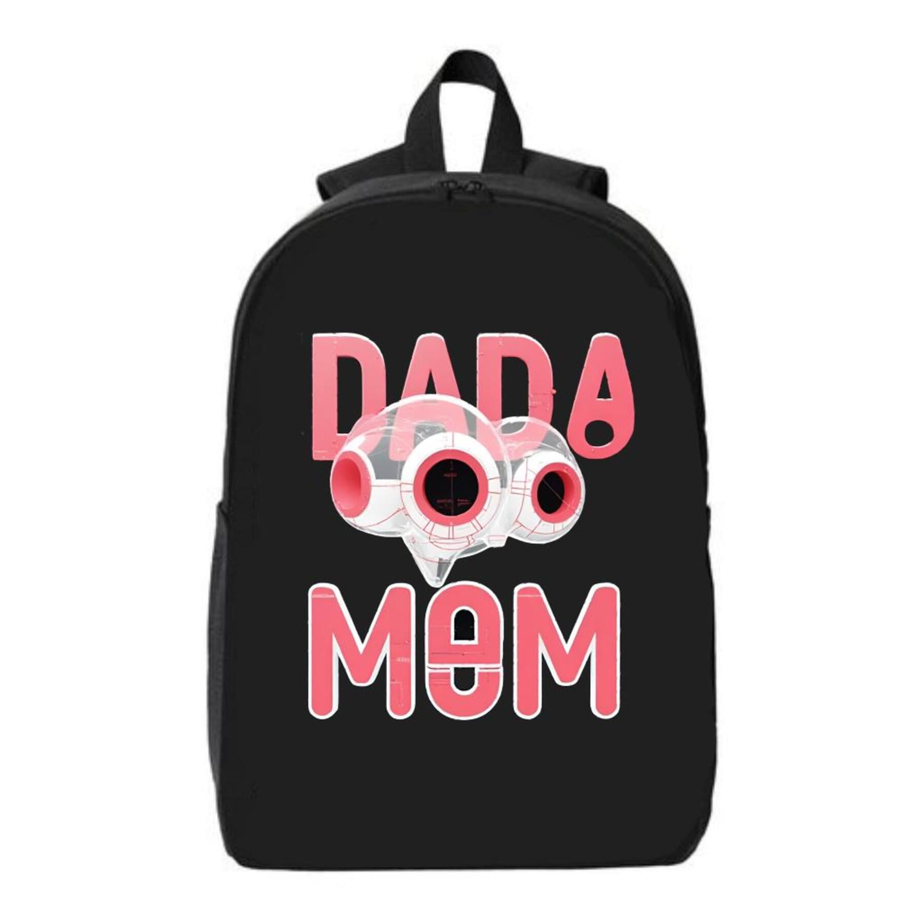 DADA MOM Playful Black Laptop Backpack for College & High School - Fits ...