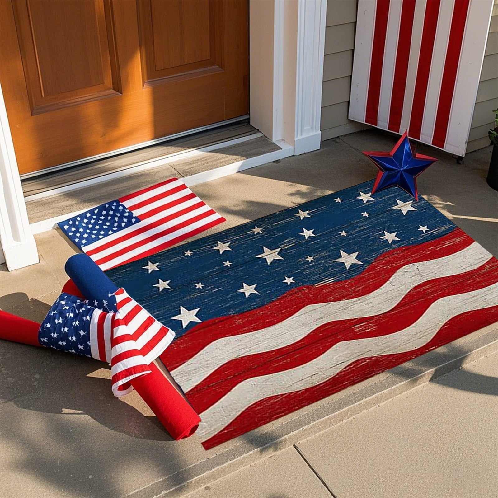 DADAMAII Patriotic Doormats, 4th of July Outdoor Mats, Independence Day ...