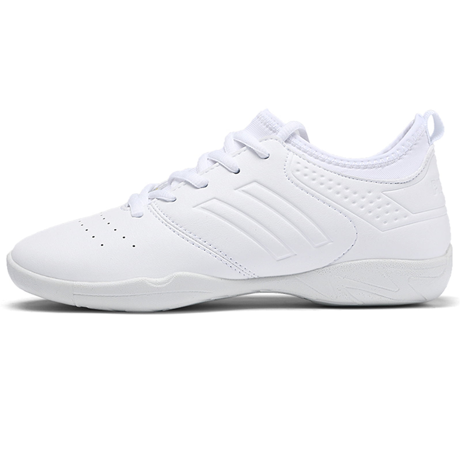 DADAWEN Girl's White Cheerleading Competition Training Dance Fitness Athletic Sports Shoes for 6 ...