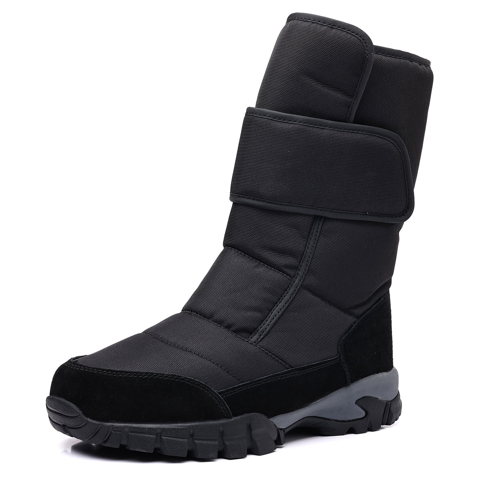 Dadawen Men's Snow Boots, Waterproof and Insulated, Black, Synthetic ...