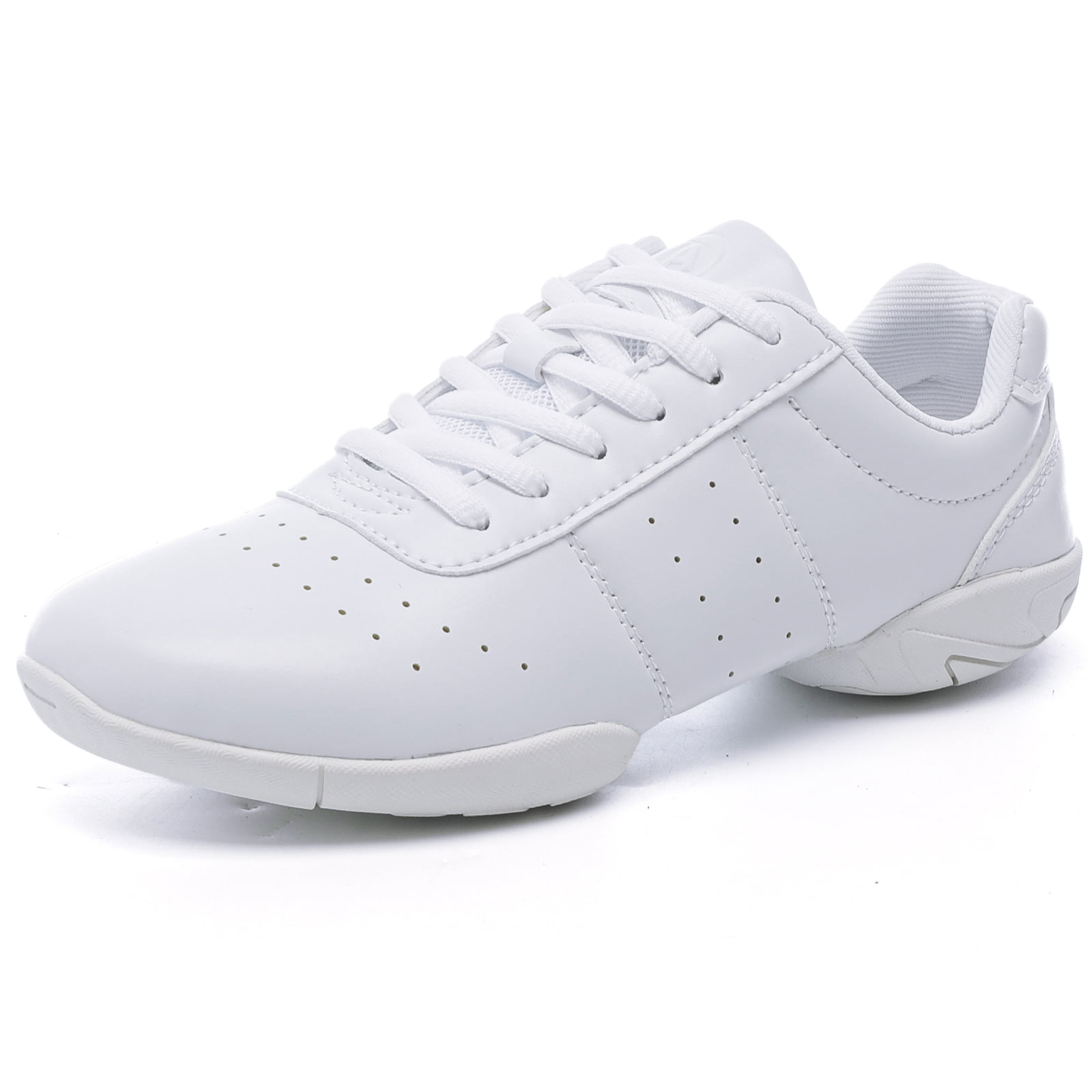 DADAWEN Cheer Youth Dancing Shoes, White Athletic Training Sneakers for ...