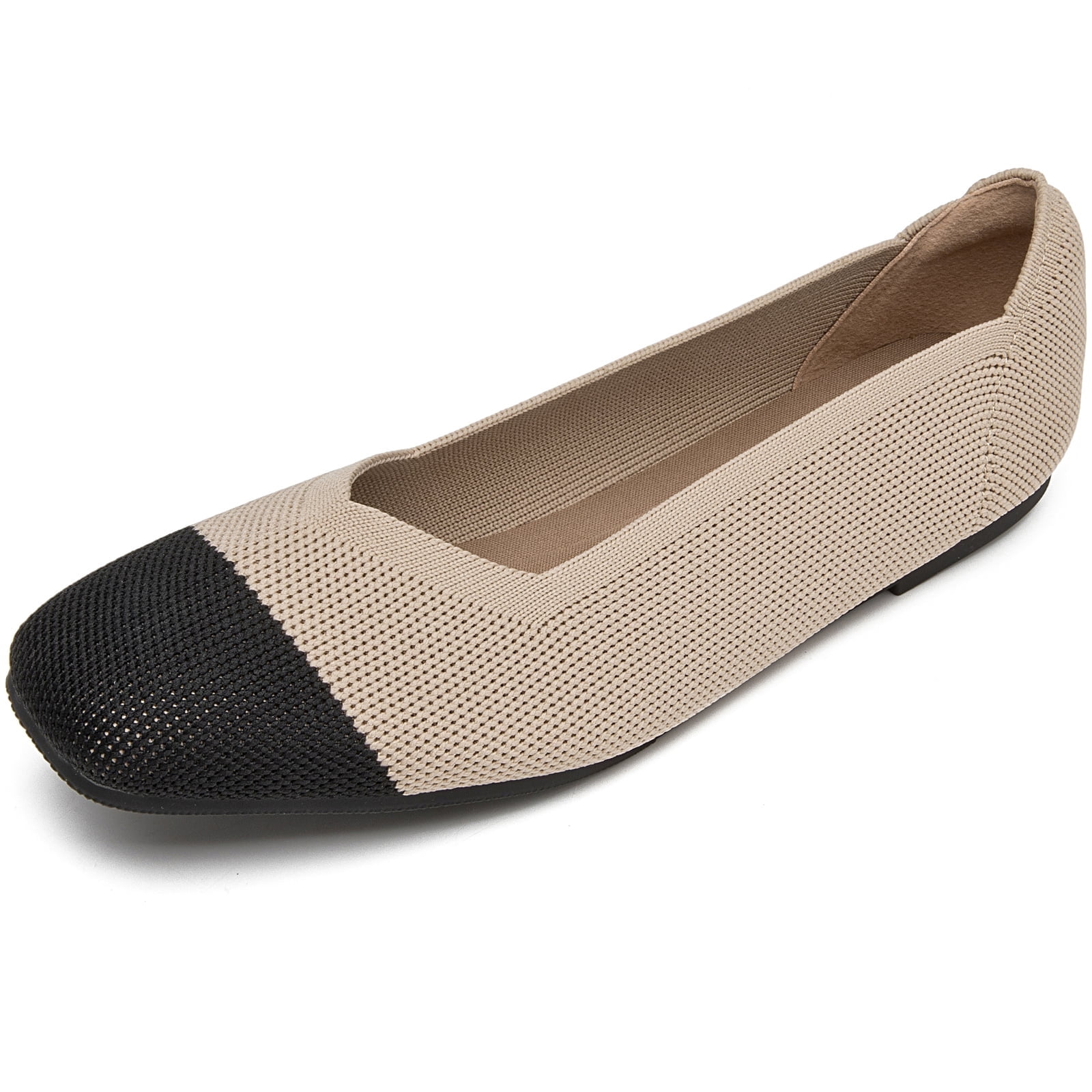DADAWEN Women's Ballerina Flats Round Toe Textile Dress Shoes ...