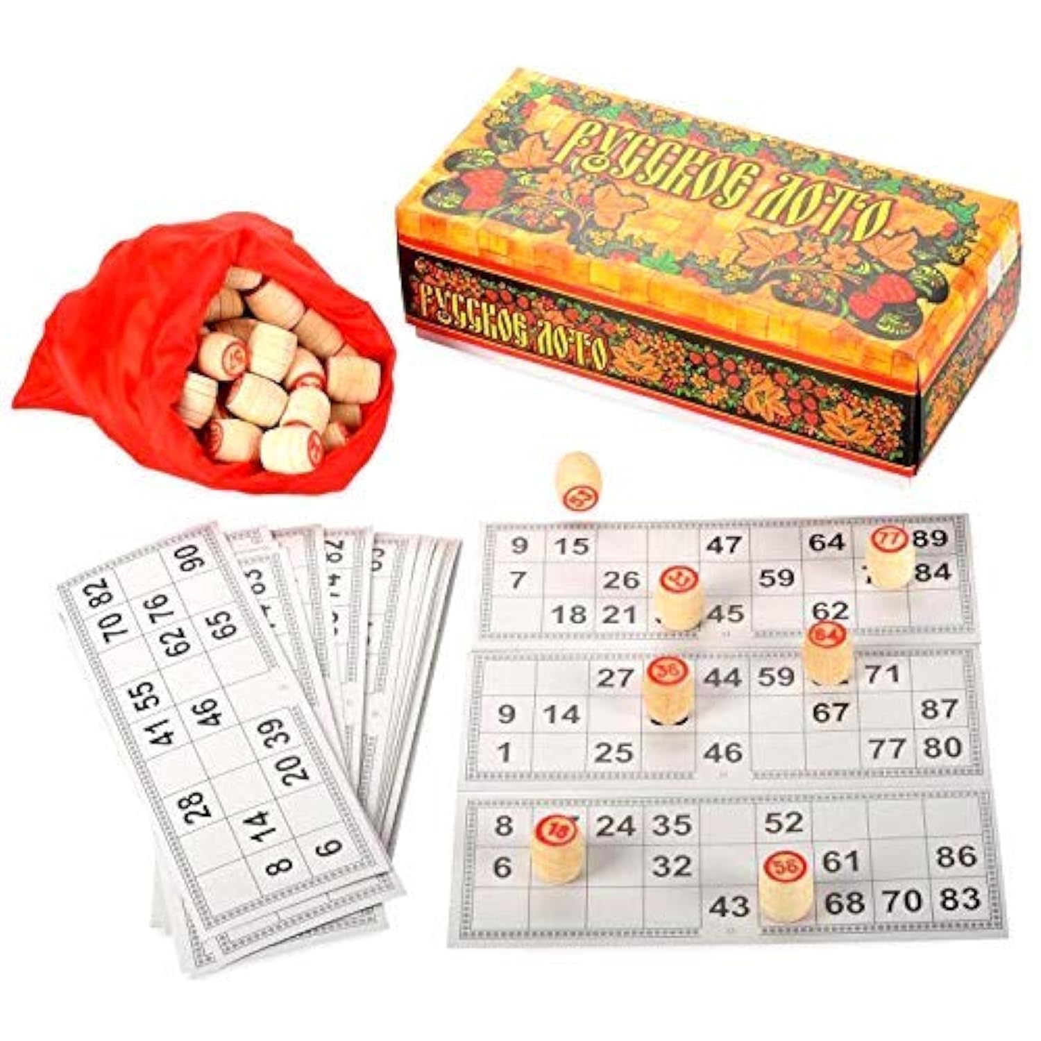 DADDY AMMO Russian Lotto Game Bingo Game Set - Travel Bingo Set - Board ...