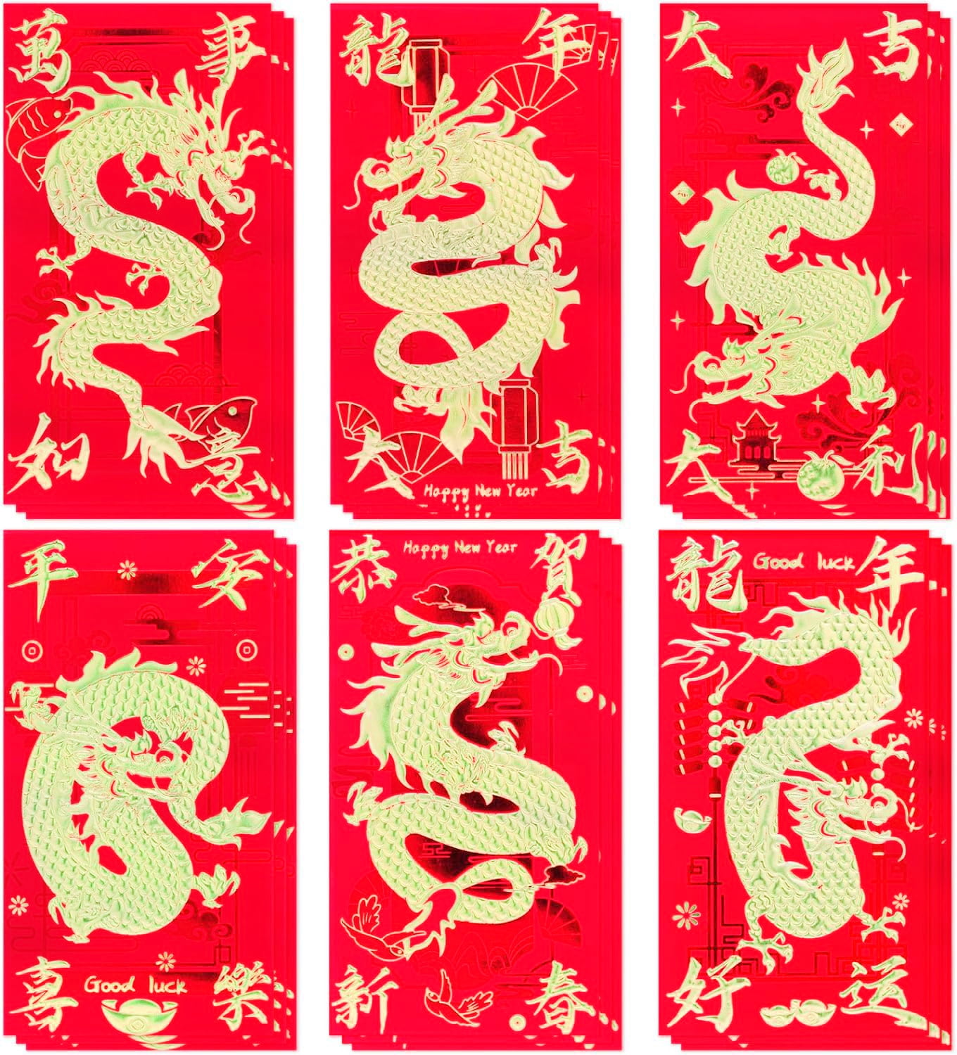 DADHOT Red Envelopes Chinese New Year Dragon 2024, Lunar New Year of ...
