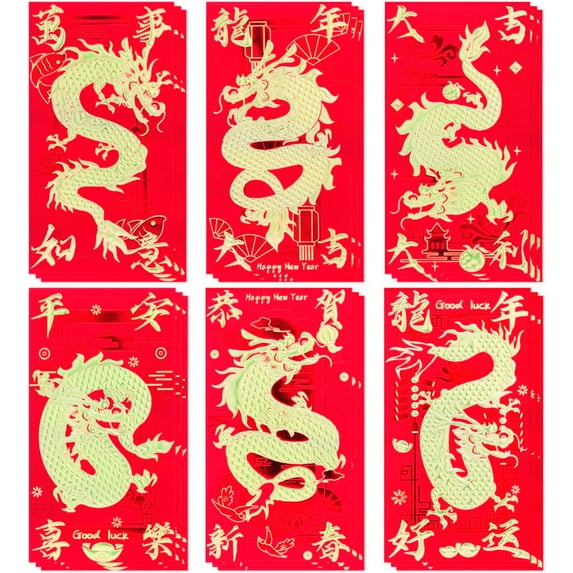 DADHOT Red Envelopes Chinese New Year Dragon 2024, Lunar New Year of ...