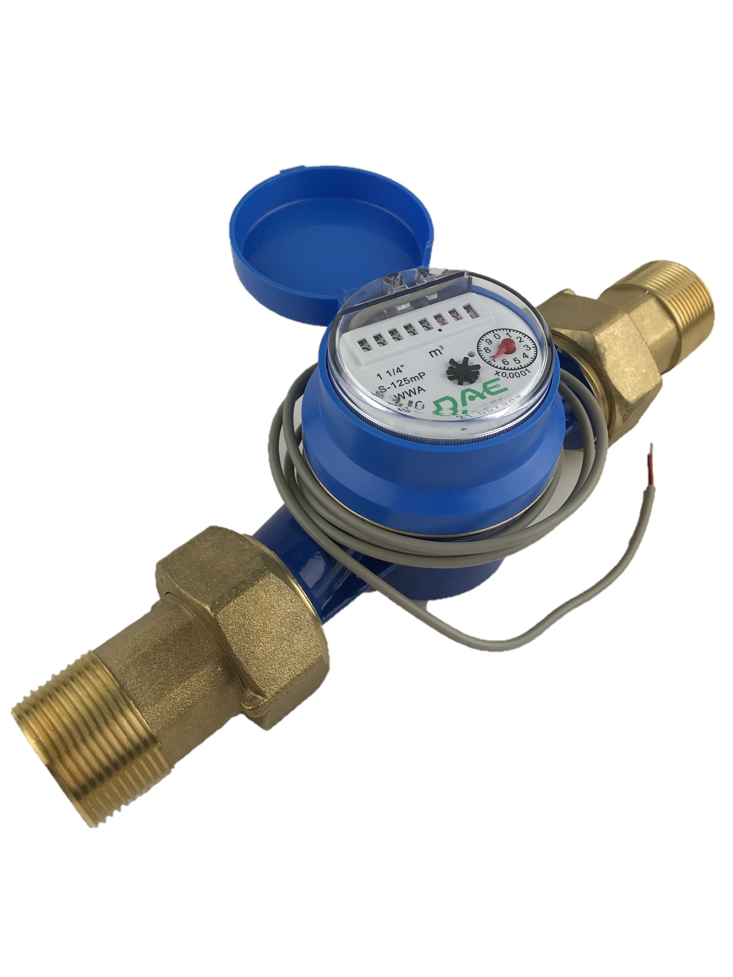 DAE AS-125mP 1-1/4" Water Meter with Pulse Output, Measured in Liters ...