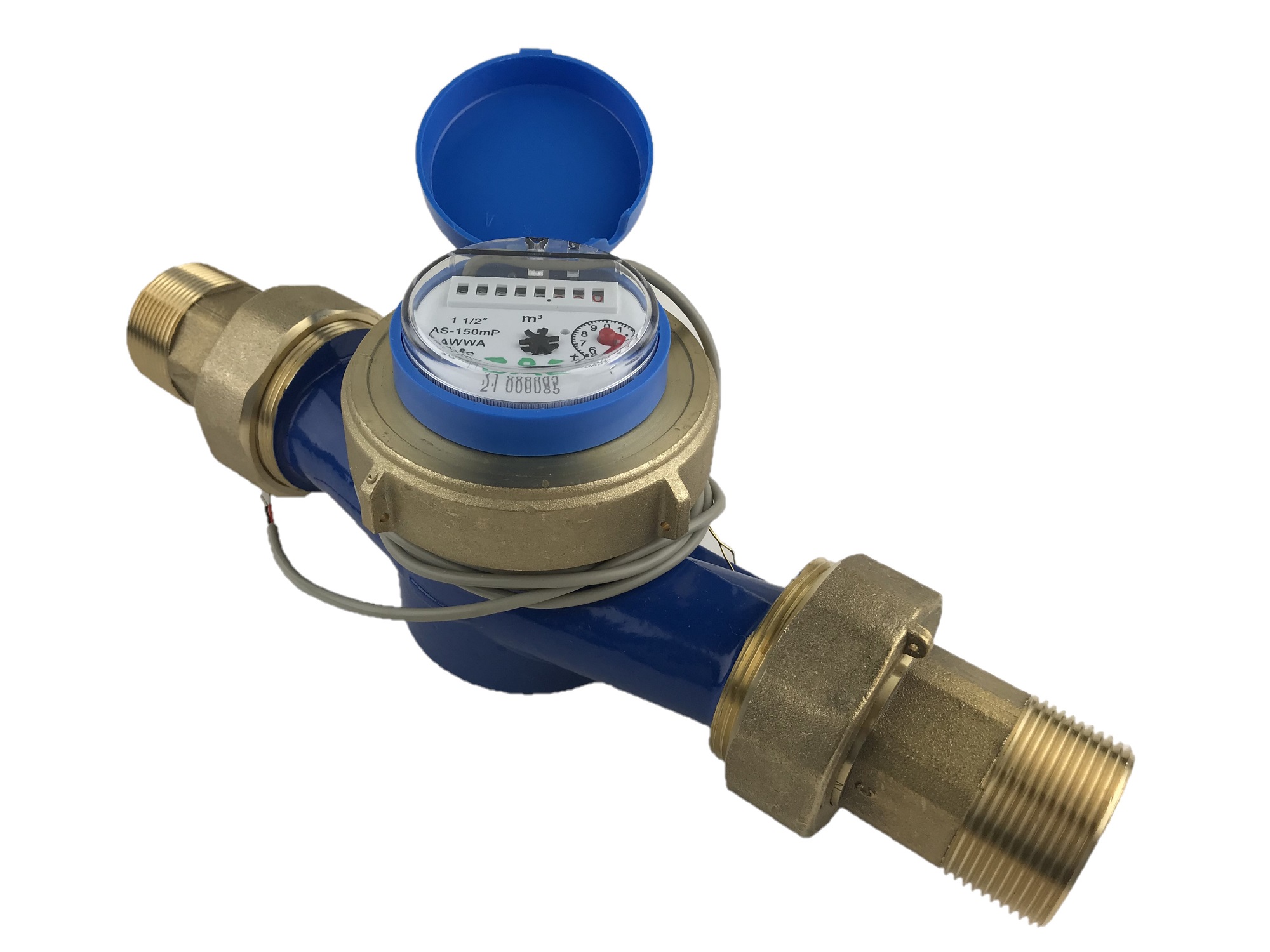 DAE AS-150mP 1-1/2” Water Meter with Pulse Output, Measured in Liters ...