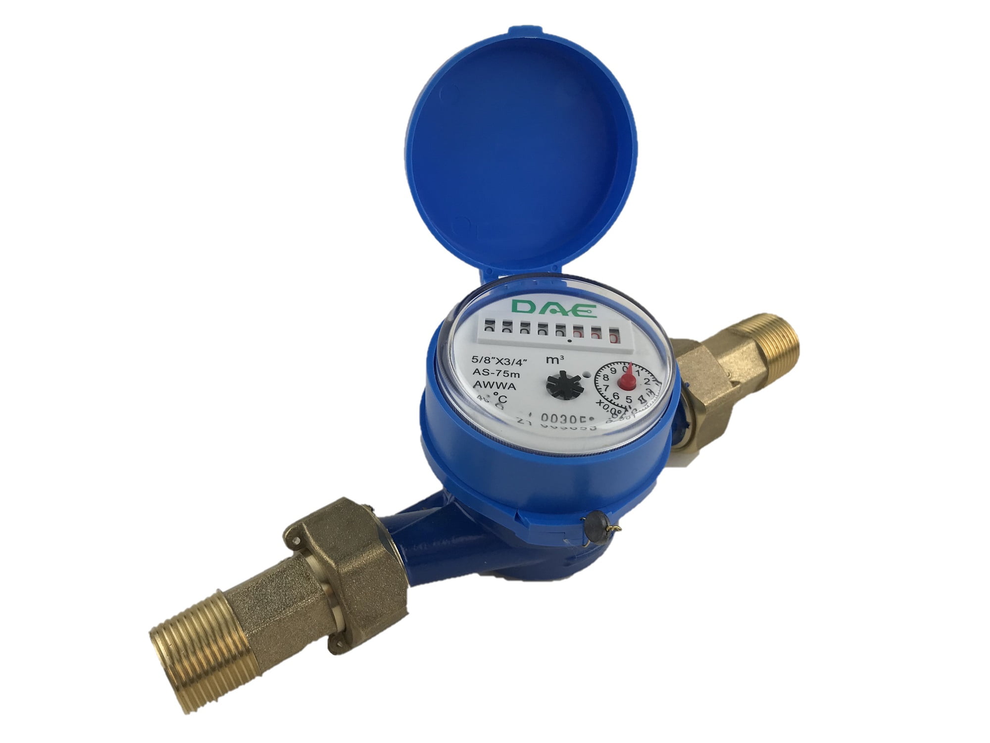 DAE AS-75m Water Meter, 3/4" NPT Couplings, Measuring in Liters ...