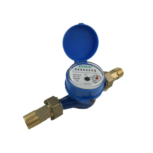 DAE AS-75m Water Meter, 3/4" NPT Couplings, Measuring in Liters ...