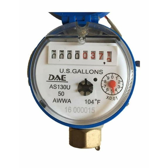 DAE AS130U-50P 1/2" Potable Water Meter,Pulse Output,Measured in Gallon ...