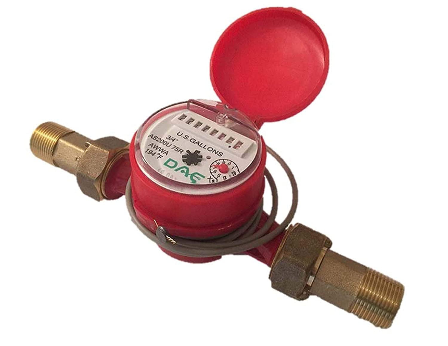 DAE Hot Water Meter AS200U-75RP, 3/4" NPT Couplings, Pulse Output, Flow ...