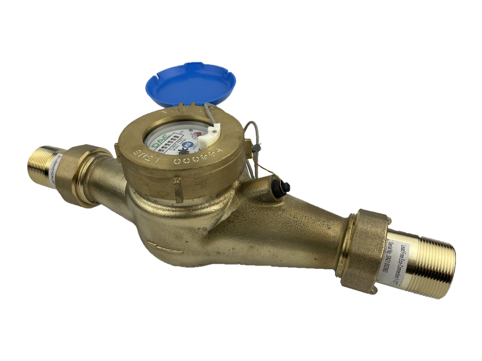 DAE MJ-150f 1.5" NTEP NSF61 Lead Free Potable Water Meter, Cubic Feet ...