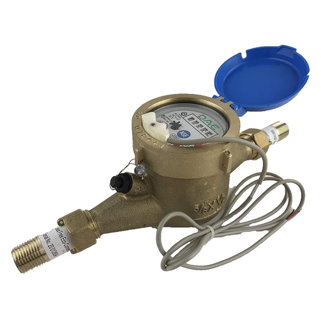 DAE MJ-50m NSF61 Lead Free Potable Water Meter, 1/2" NPT Couplings ...