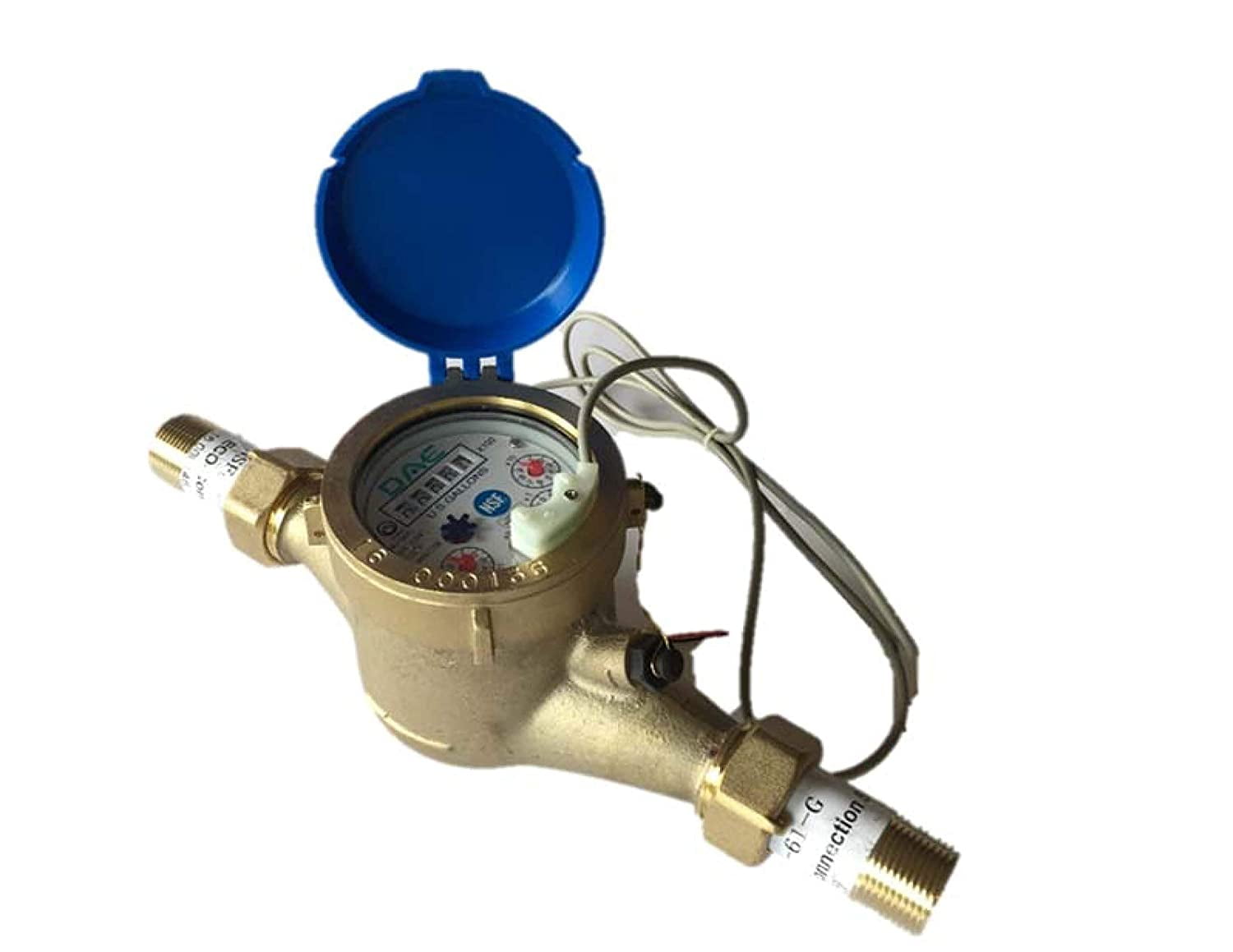 DAE MJ-75 Lead Free Potable Water Meter, 3/4" NPT Couplings, Pulse ...