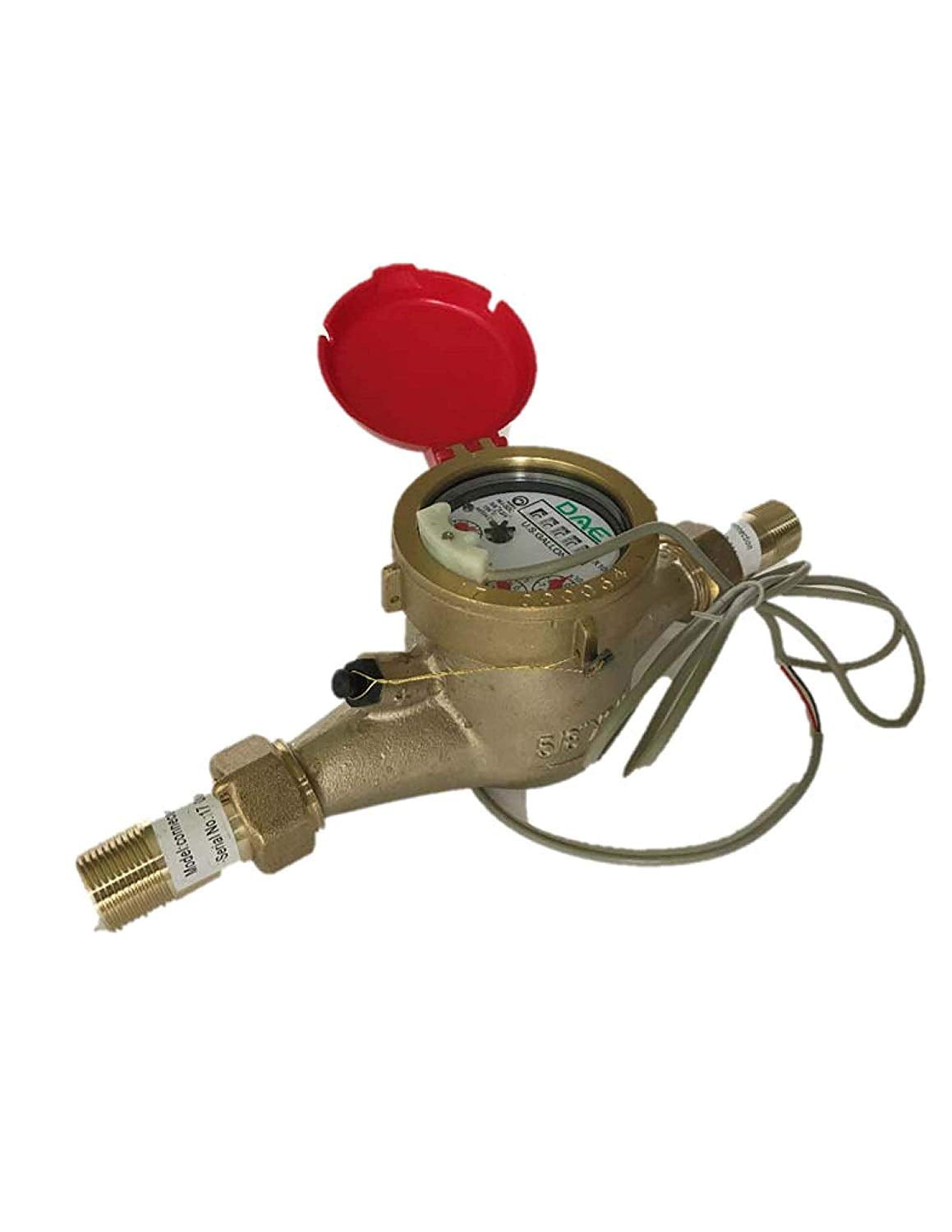 DAE MJ-75R Lead Free Hot Water Meter, 3/4" NPT Couplings, Pulse Output ...