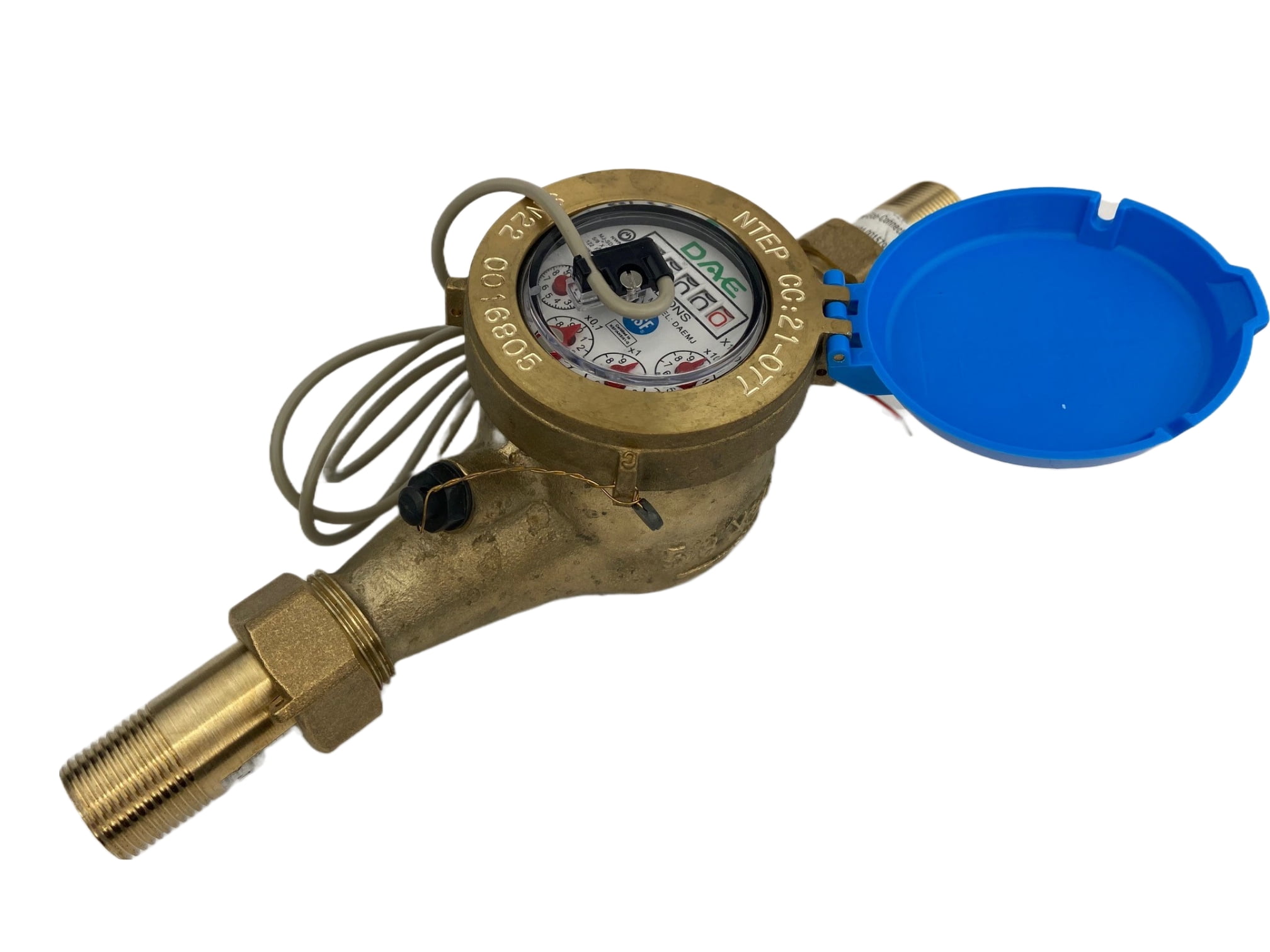 DAE MJ-75c NTEP, IP68, NSF61 Lead Free Potable Water Meter, 3/4" NPT ...