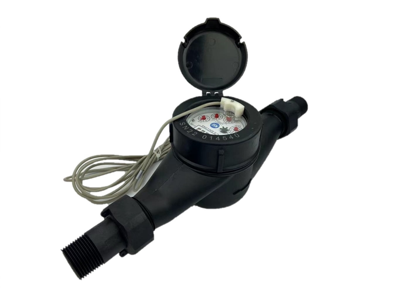 DAE MJP-100P 1" Lead Free Potable Plastic Water Meter, Pulse Output ...