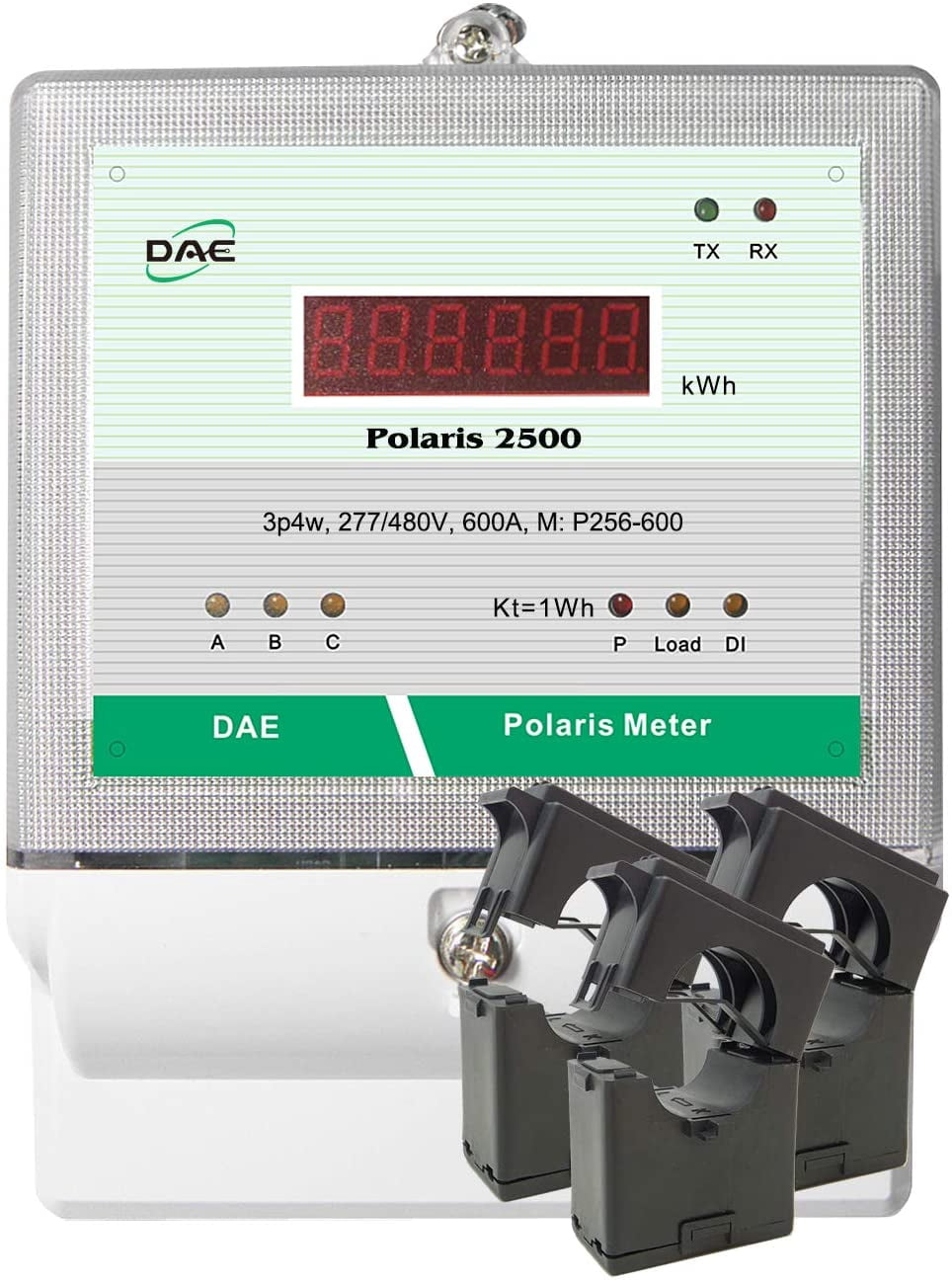 DAE P256-600 Kit, 600A, RS485, 277/480v, UL kWh Smart Submeter 3Phase ...
