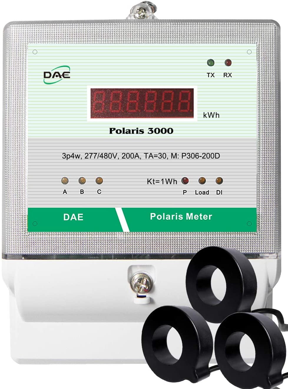 DAE P306-200D-S Kit, 200A, 277/480v, Multi-function Smart Submeter ...