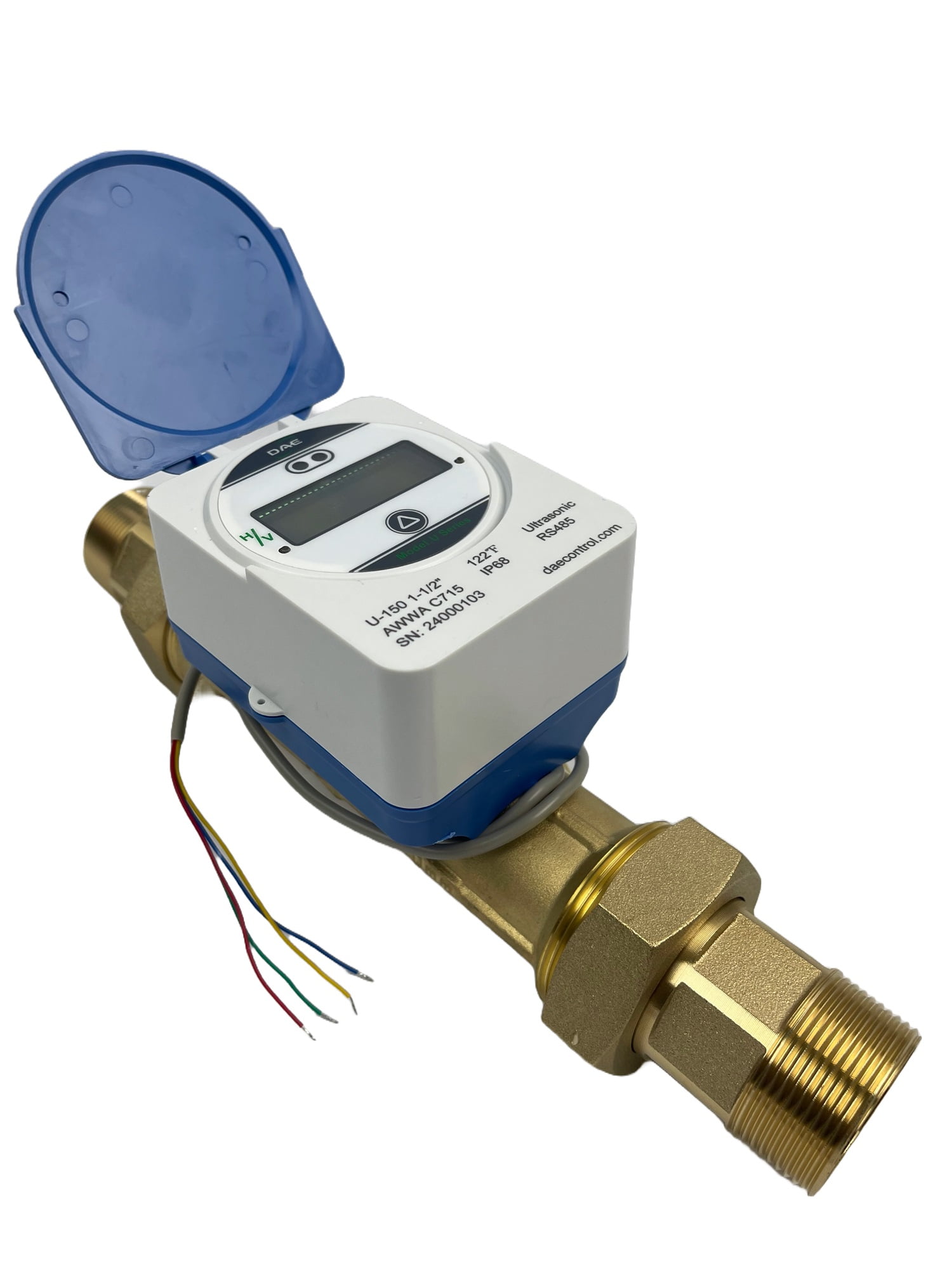 DAE U-150 1.5" Ultrasonic Flow Meter with RS485 communication, IP68 ...