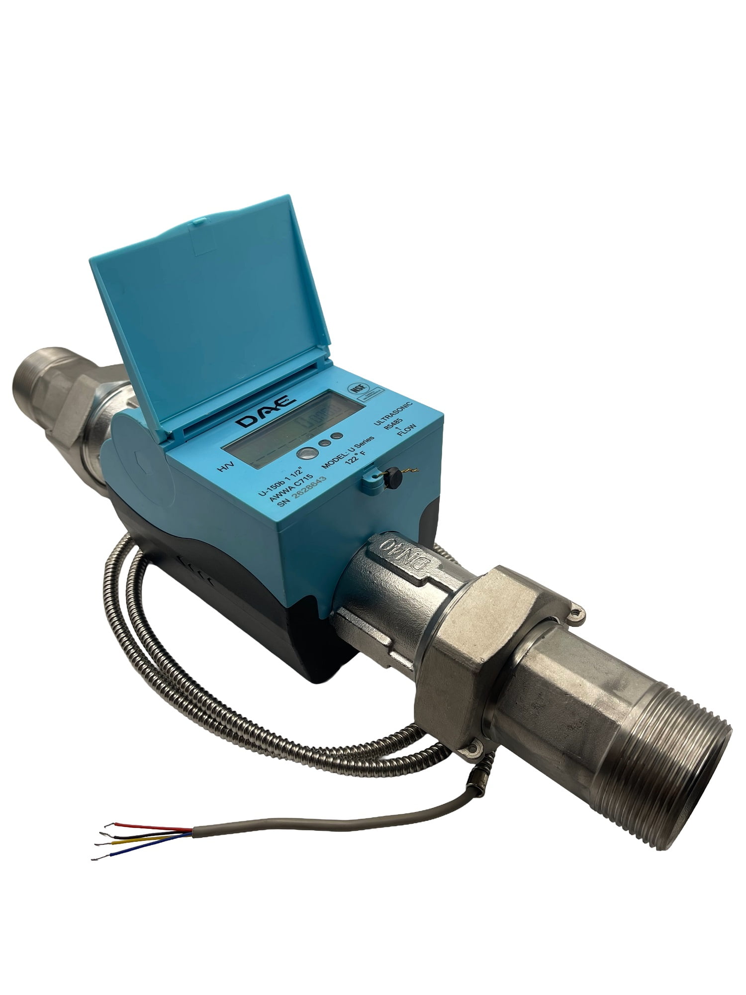 DAE U-150bf 1.5" NSF61 Non-Lead Stainless Ultrasonic Flow Meter with ...