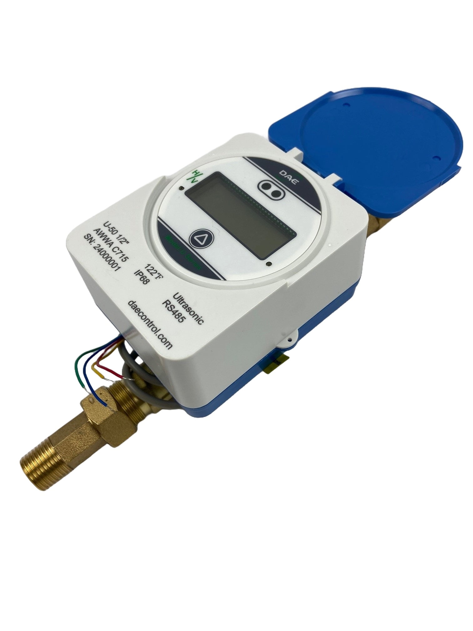 DAE U-50 1/2" Ultrasonic Flow Meter with RS485 communication, IP68, NPT ...