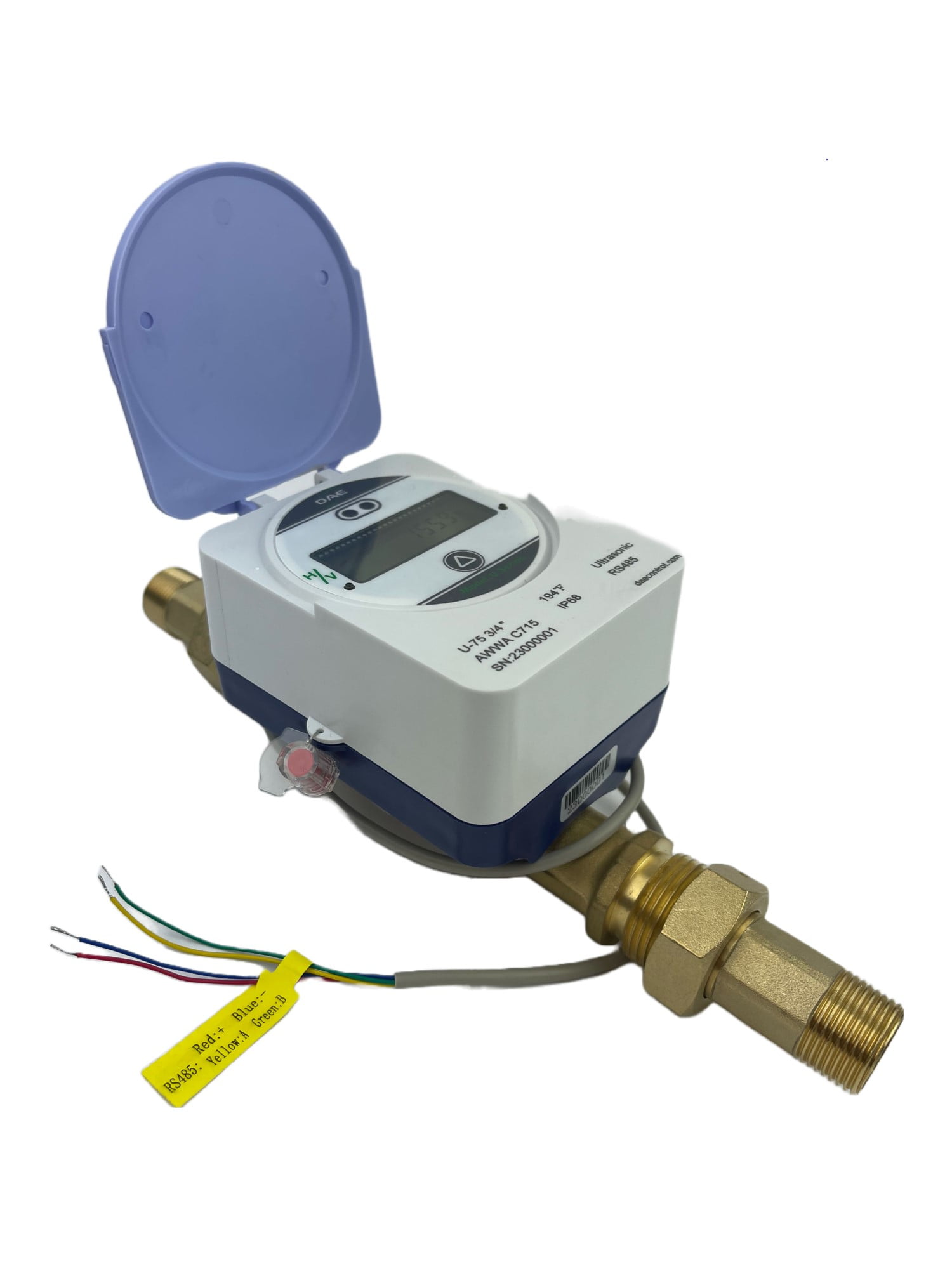 DAE U-75 3/4" Ultrasonic Flow Meter with RS485 communication, IP68, NPT ...