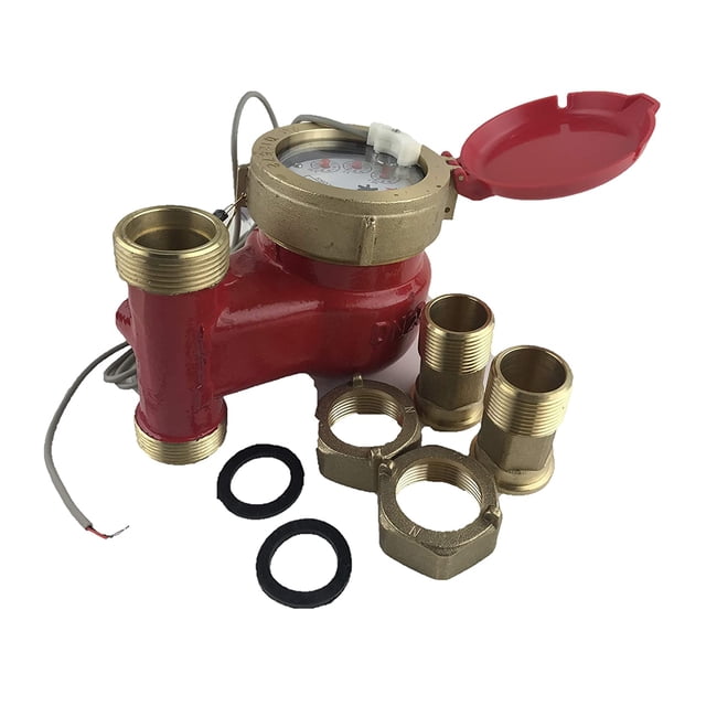 DAE V-100RP 1" Vertical Hot Water Meter with Pulse Output, Measuring in ...