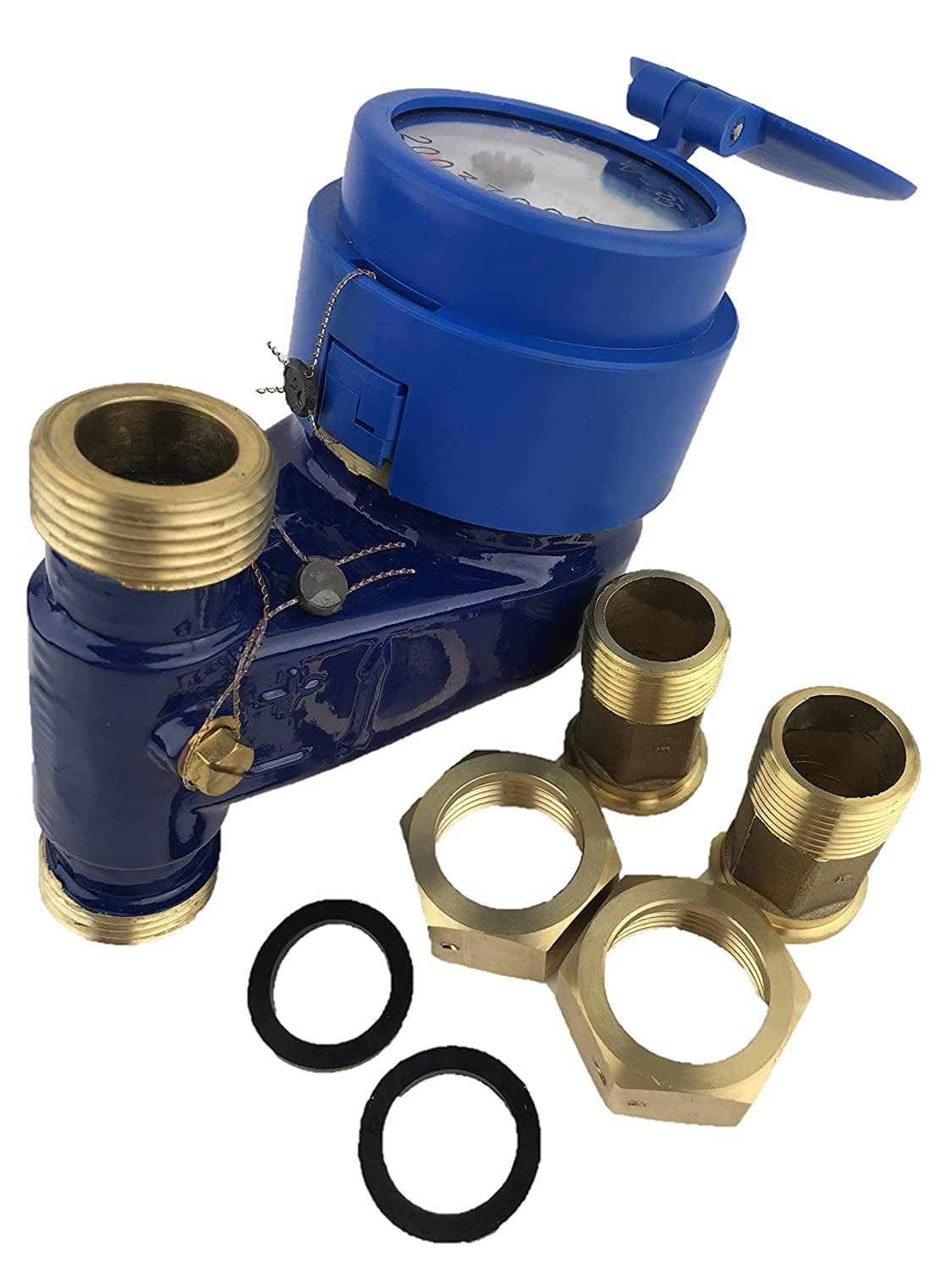 DAE V-75n Vertical Water Meter, Rotating Register, 3/4" NPT Couplings ...