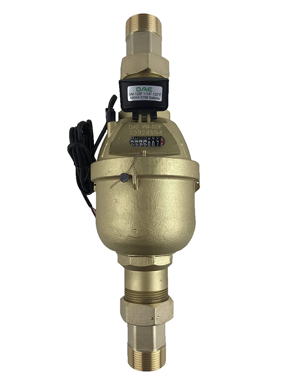 DAE VM-125P 1.25" Positive Displacement Water Meter with Pulse Output ...
