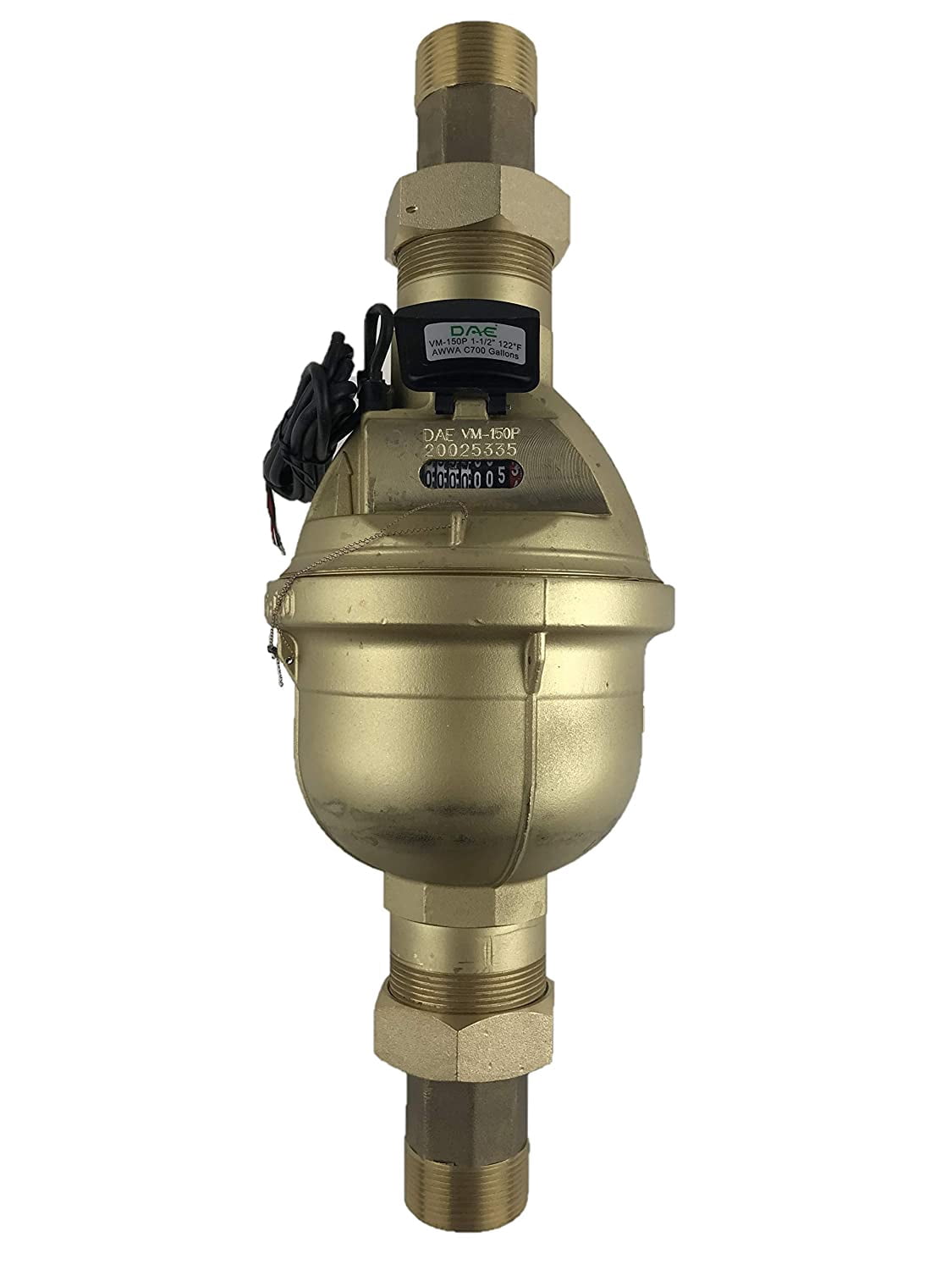 DAE VM-150P 1.5" Positive Displacement Water Meter with Pulse Output ...