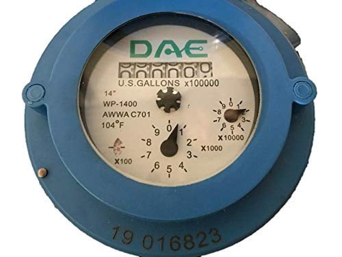 DAE WP-1400P 14" Woltmann Helix Water Meter, Pulse Output, Gallons ...