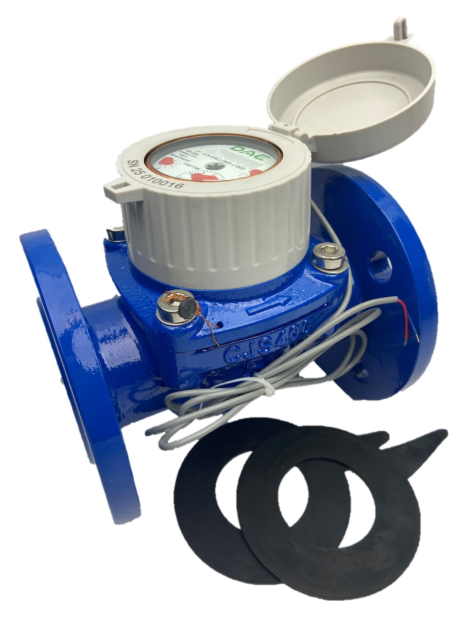 DAE WP-200nf 2" NSF61 Lead Free Woltmann Helix Water Meter, Pulse ...